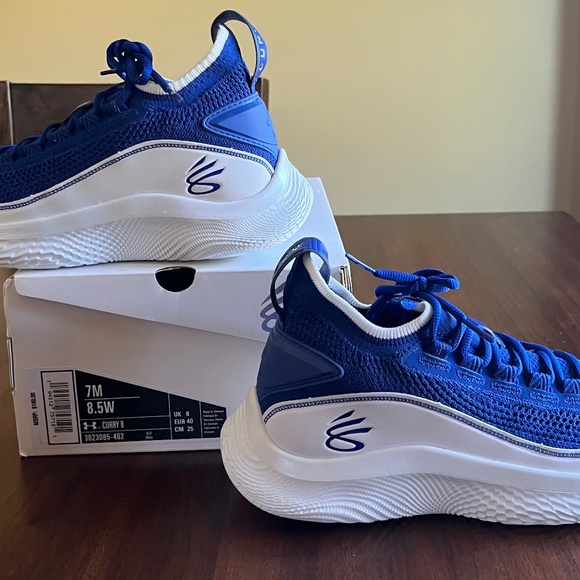 Under Armour | Shoes | Curry Flow 8 Blue Basketballvolleyball Shoes ...